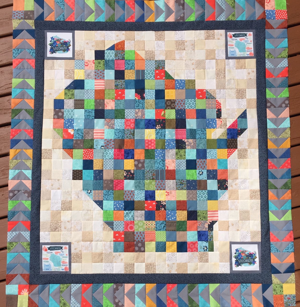Meandering Wisconsin ~ A Picnic Quilt Pattern - lakegirlquilts