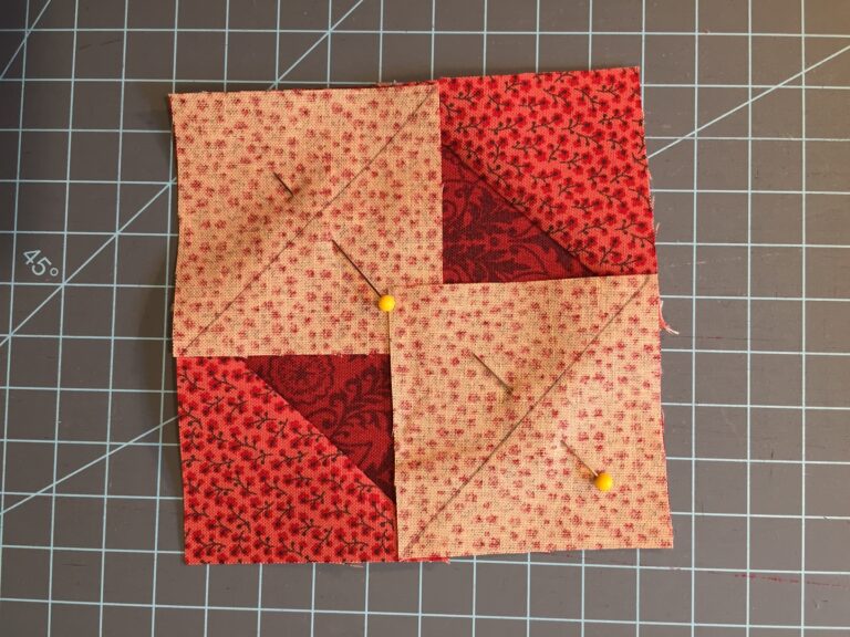 Square in a Square Sawtooth Quilt Block for Beginners - lakegirlquilts