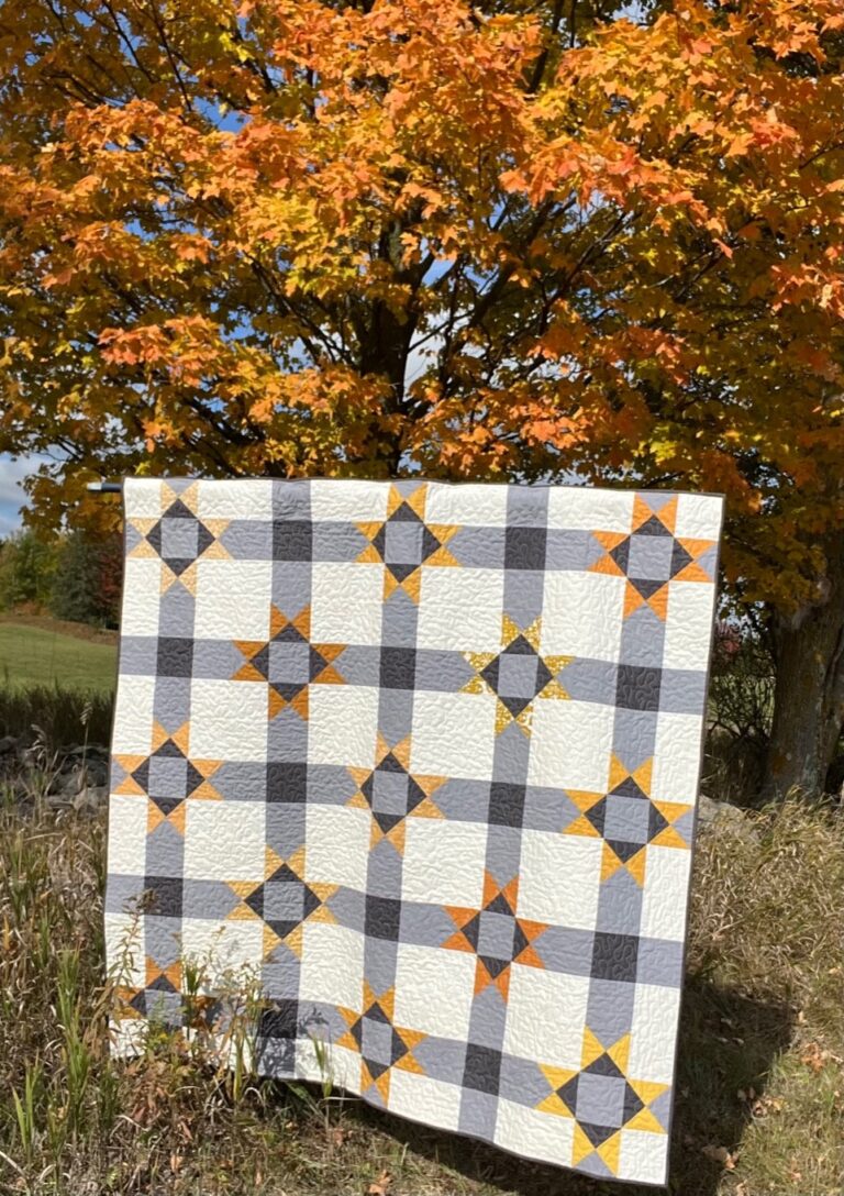 Harvest Stars ~ Easy Beginner Quilt Pattern - lakegirlquilts